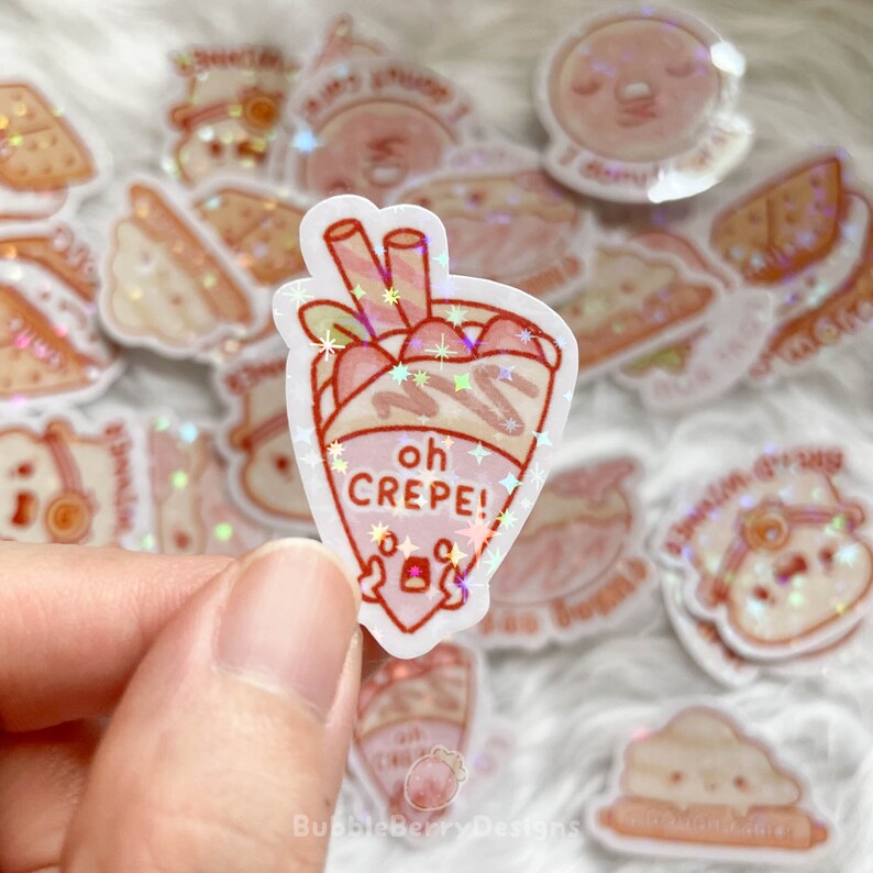 Cute Kawaii Dessert Foods Puns Die Cut Vinyl Sticker Pack / Sticker ...