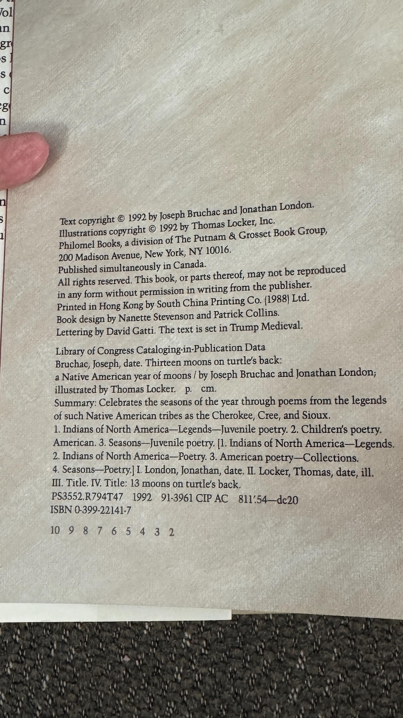 Thirteen Moons on Turtle’s Back | Triple-signed by Joseph Bruchac ...