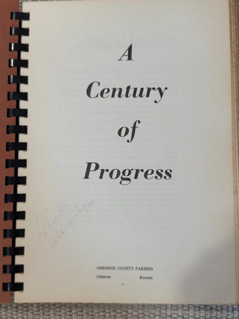 Cambridge Nebraska 1874 to 1974 Centennial History Book Pioneers ...