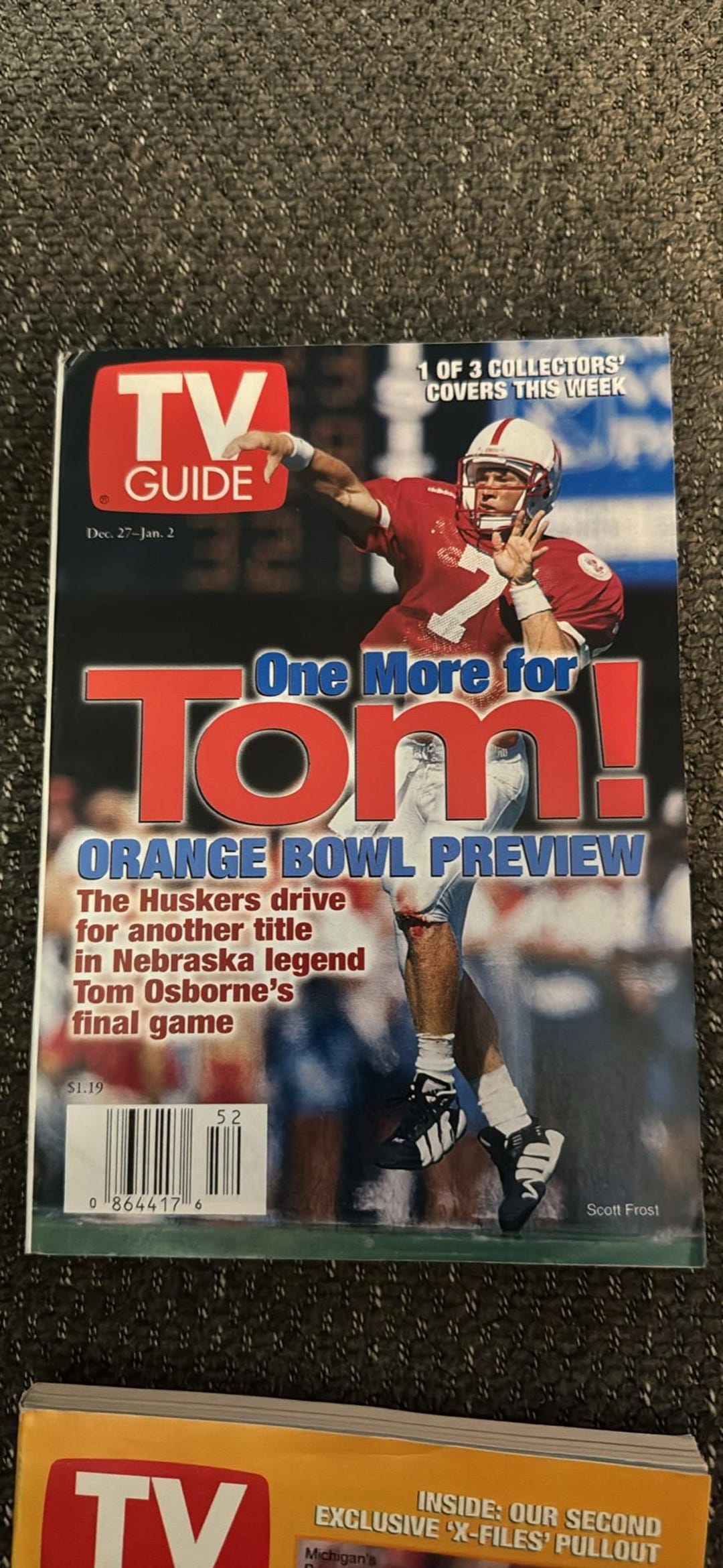 Vintage Nebraska Cornhuskers -huskers Memorabilia-tom Osborne-tv Guide ...