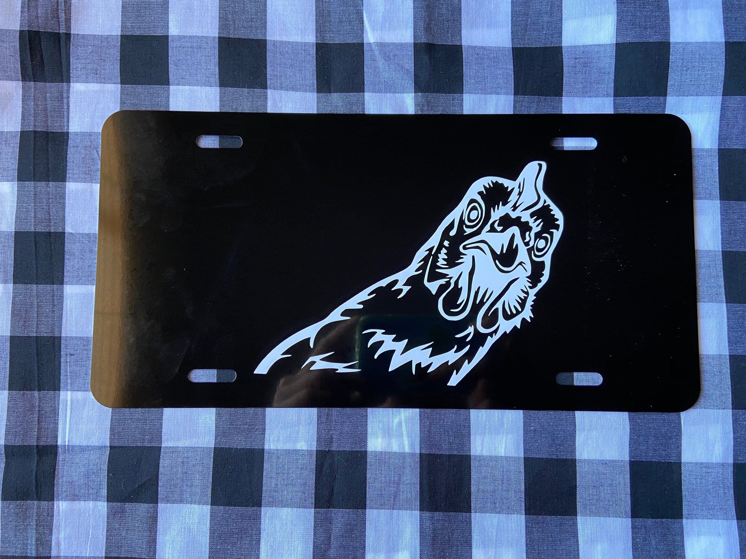 Peeking Chicken Funny Front License Plate Funny Car Tag - Etsy
