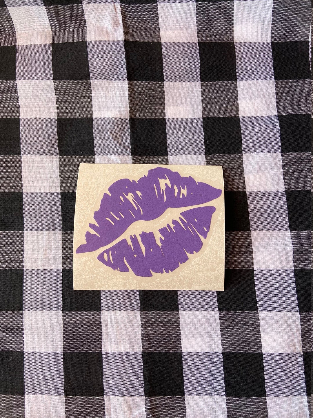 Small Kiss Print Handmade Vinyl Decal | Kiss Print Decal | Car Decal ...