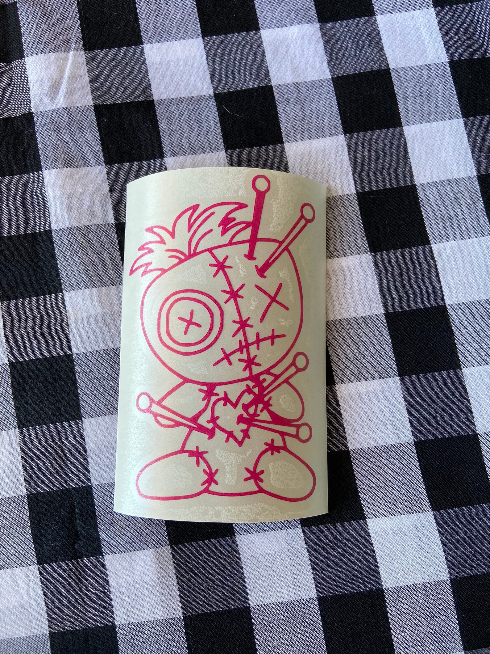 Creepy cute voodoo doll vinyl decal car decal truck decal | Etsy