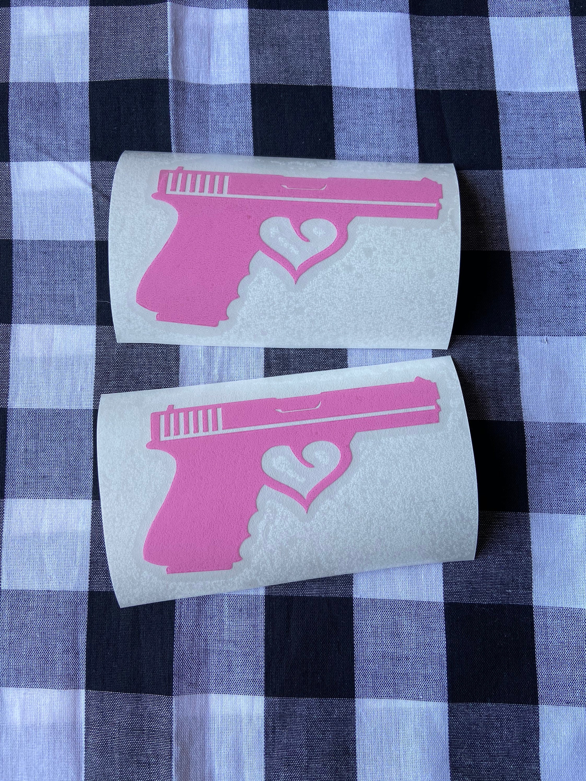 Heart Trigger Pistol Vinyl Decal 2A Decal Pistol Decal - Etsy