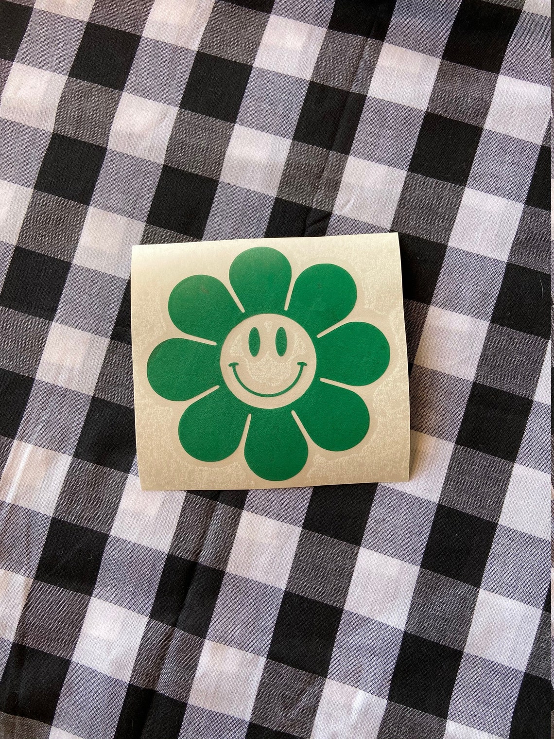 Hippie smiley face daisy handmade vinyl decal hippie decal | Etsy