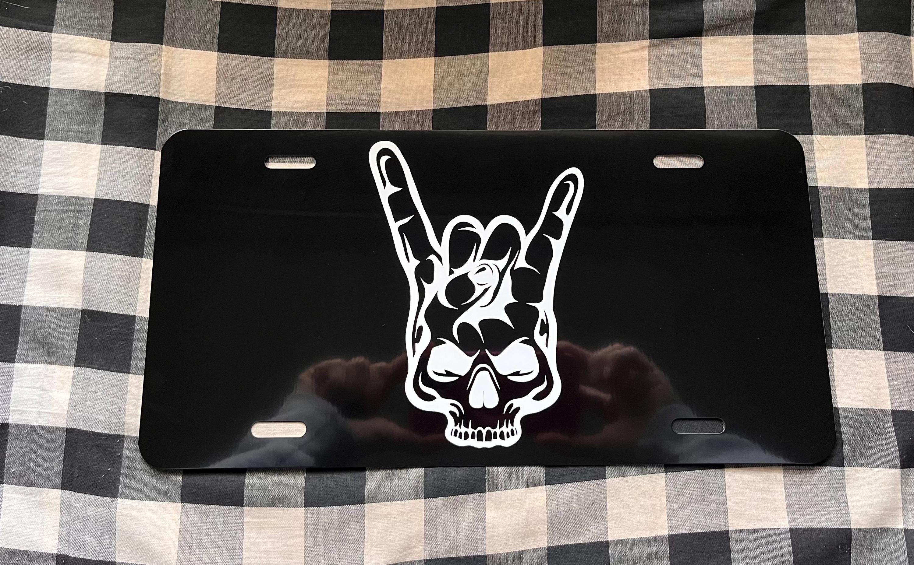 Skull Metal Hand Front License Plate | Car Tag | Vanity Plate | Front ...