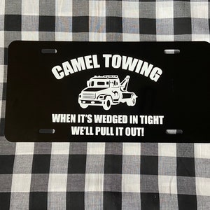 Camel Towing Funny Front License Plate | Vanity Plate | Car Tag | Funny ...