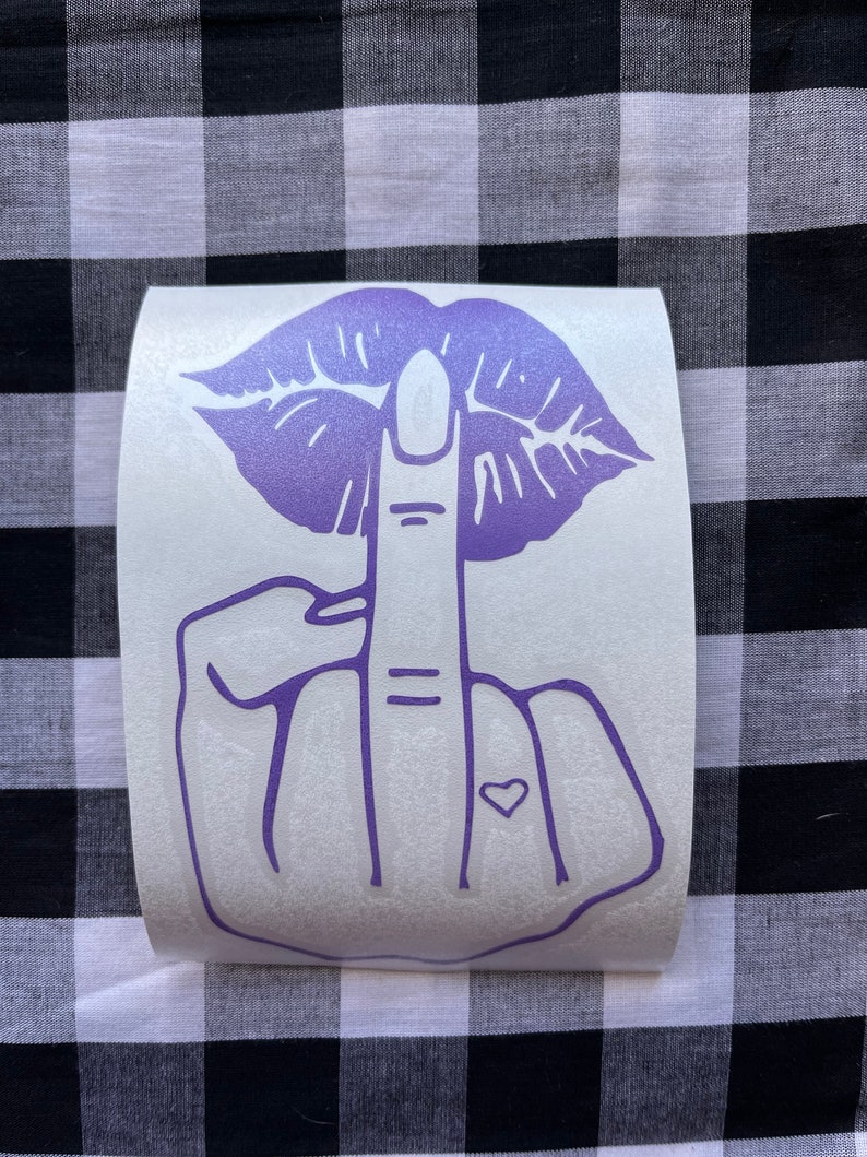 F U Girly Middle Finger Cute Vinyl Decal | Car Decal | Truck Decal ...