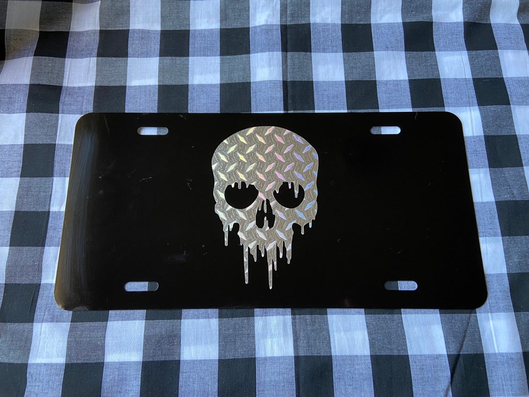 Drippy Skull Front License Plate Car Tag Vanity Plate - Etsy
