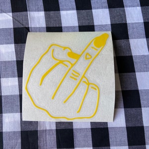 Girly Middle Finger Funny Vinyl Decal | Funny Decal | Middle Finger ...