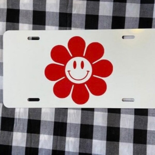 Blue Smiley Face Plate - Etsy