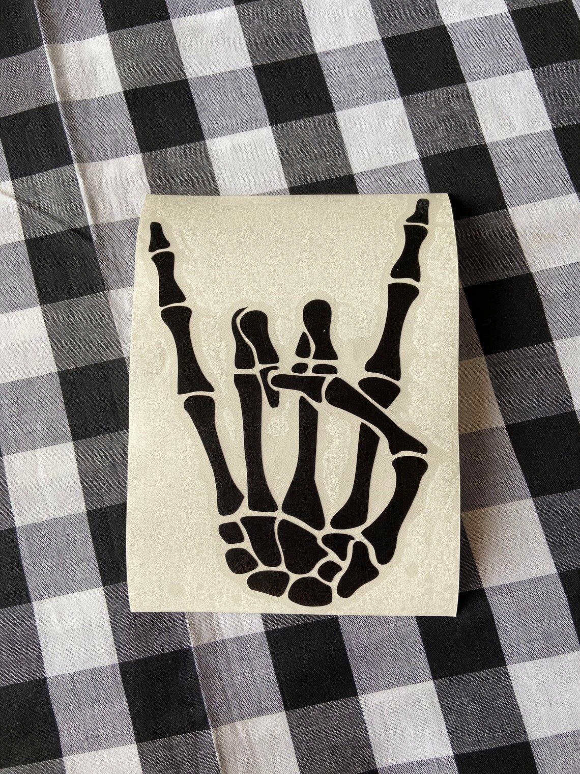 Rock on Skeleton Hand Vinyl Decal Car Decal Truck Decal | Etsy