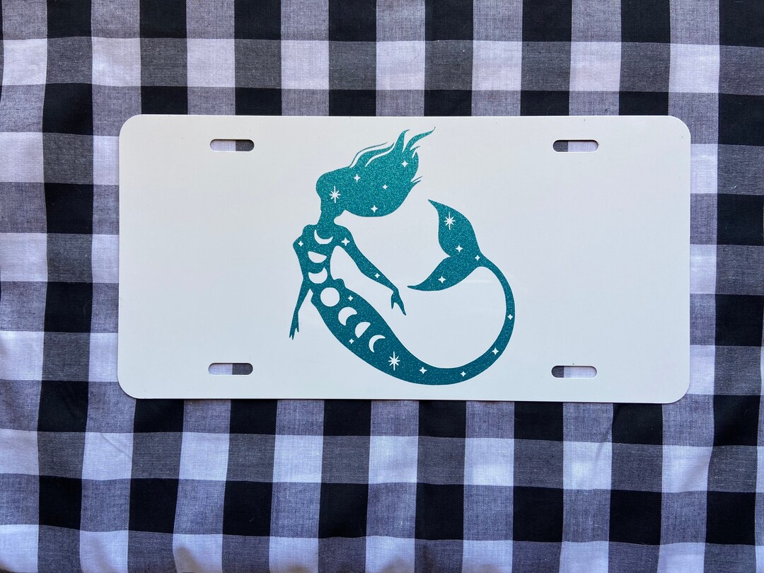 Moon Phase Mermaid Cute Front License Plate Car Tag Vanity - Etsy