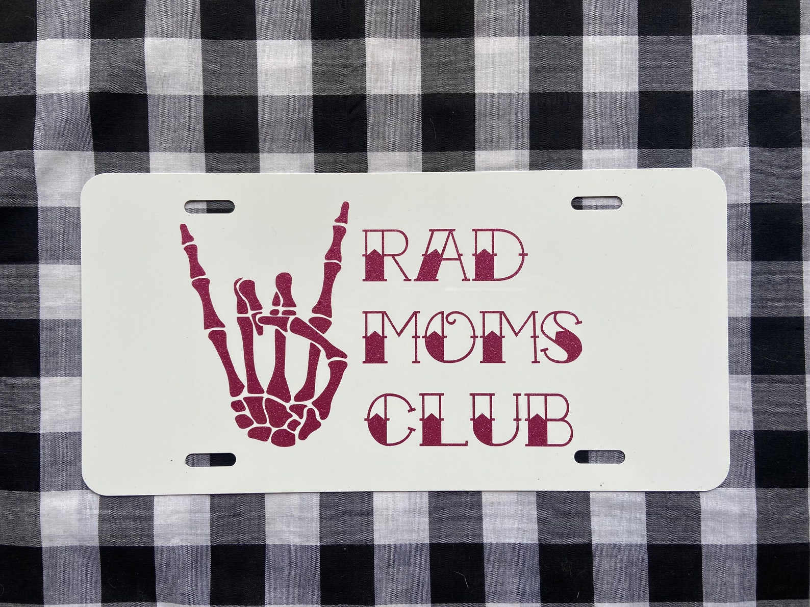 Rad Moms Club Cute Front License Plate Cute Vanity Plate - Etsy