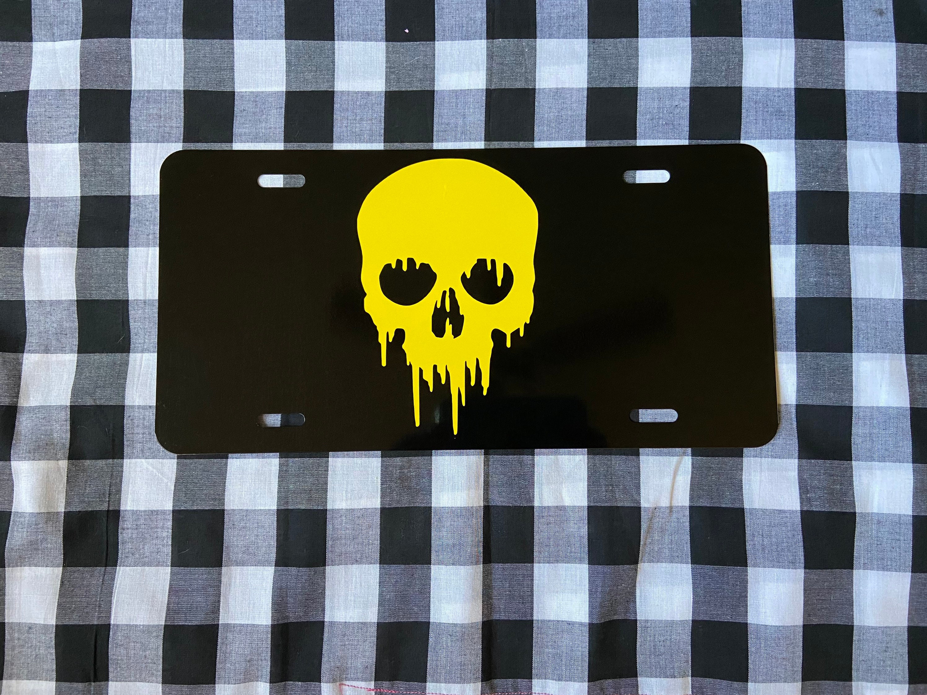 Drippy Skull Front License Plate Car Tag Vanity Plate - Etsy
