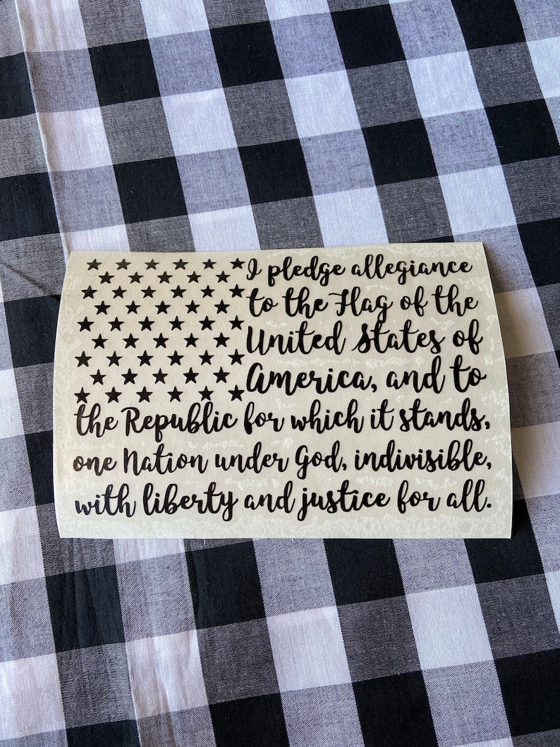 Pledge of Allegiance American Flag Vinyl Decal Truck Decal | Etsy