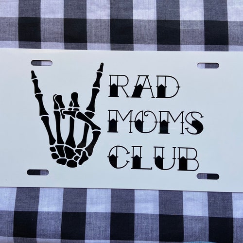 Rad Moms Club Cute Front License Plate Cute Vanity Plate - Etsy