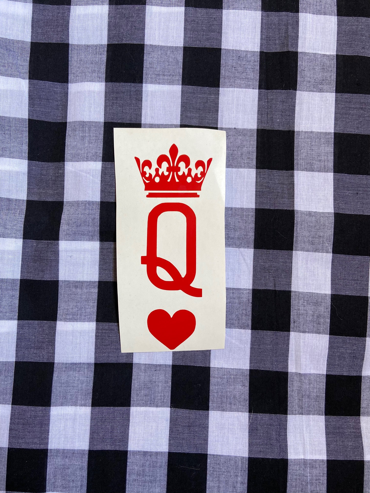 Queen of hearts handmade vinyl decal handmade decal queen | Etsy