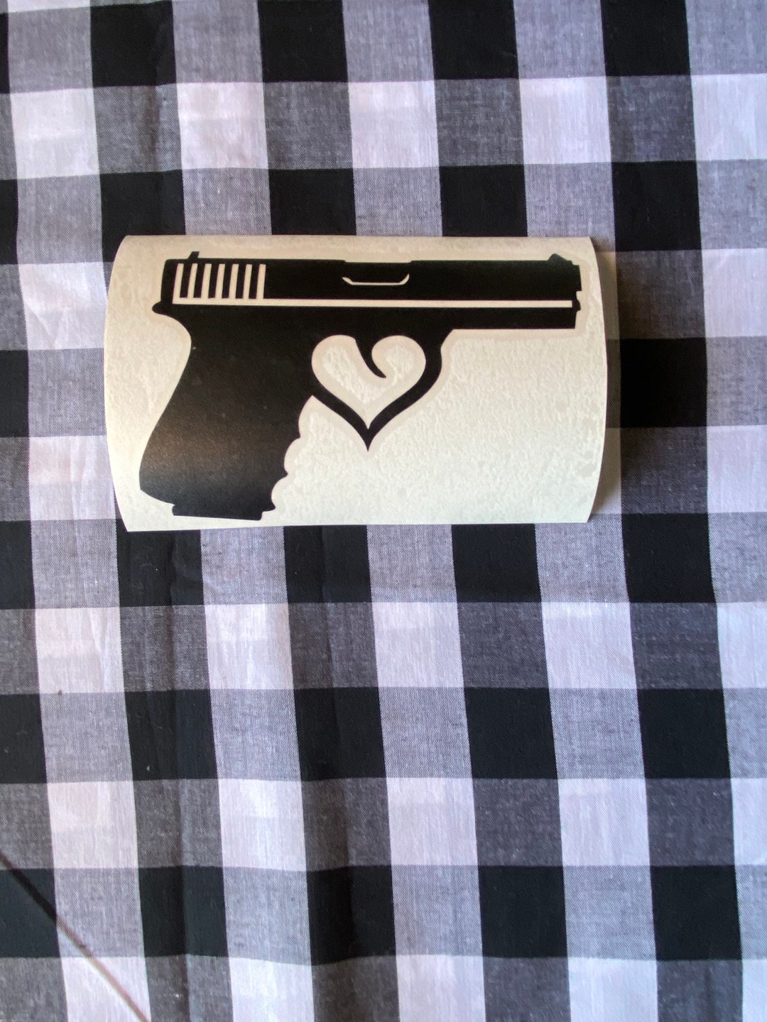 Heart Trigger Pistol Vinyl Decal | 2A Decal | Pistol Decal | Car Decal ...