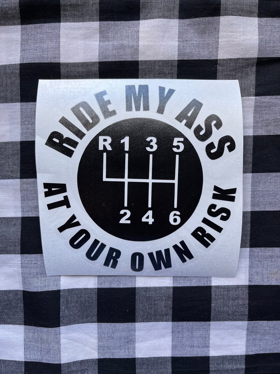 Ride My Ass at Your Own Risk Funny Vinyl Decal | Car Decal | Truck Decal | Funny Vinyl Decal ...