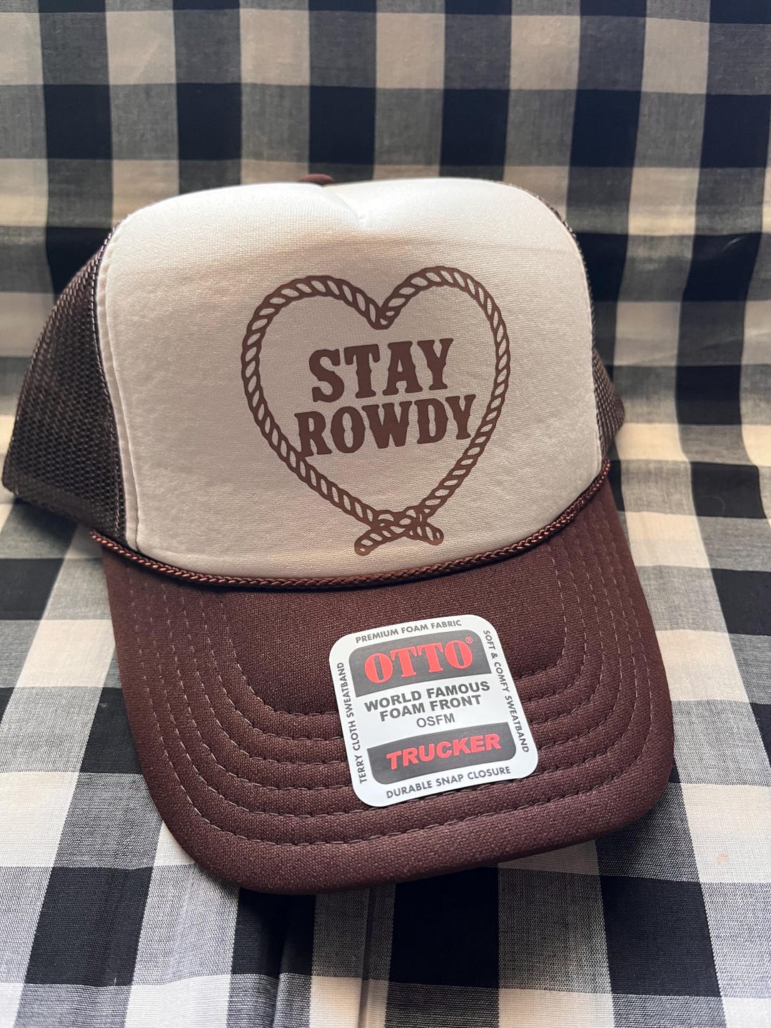 Stay Rowdy Rope Heart Trucker Hat | Western Cowgirl Cap | Country ...