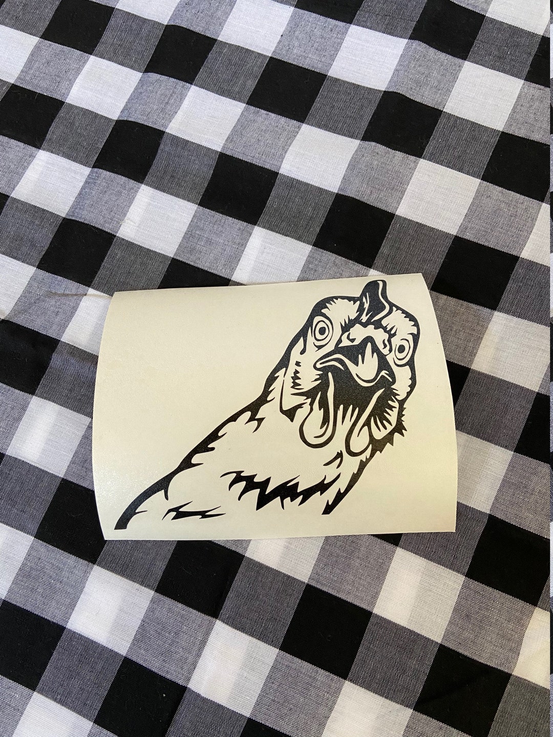 Peeking Chicken Funny Vinyl Decal | Funny Vinyl Decal | Chicken Decal ...