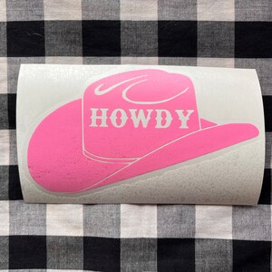 Howdy Cowboy Hat Vinyl Decal | Car Decal | Truck Decal | Laptop Decal ...