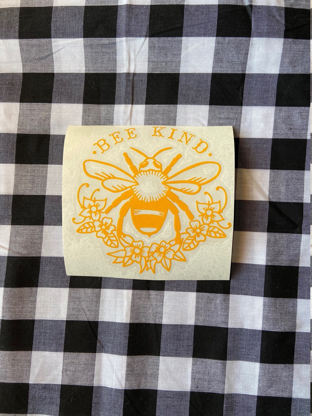 Bee Kind Vinyl Decal Bee Kind Decal Be Kind Decal Car - Etsy