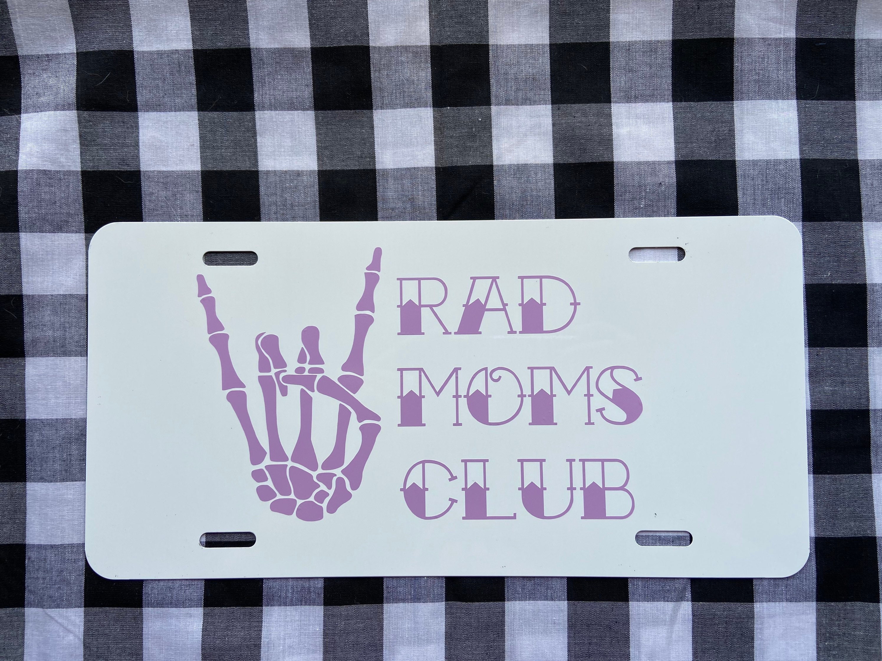 Rad Moms Club Cute Front License Plate Cute Vanity Plate - Etsy