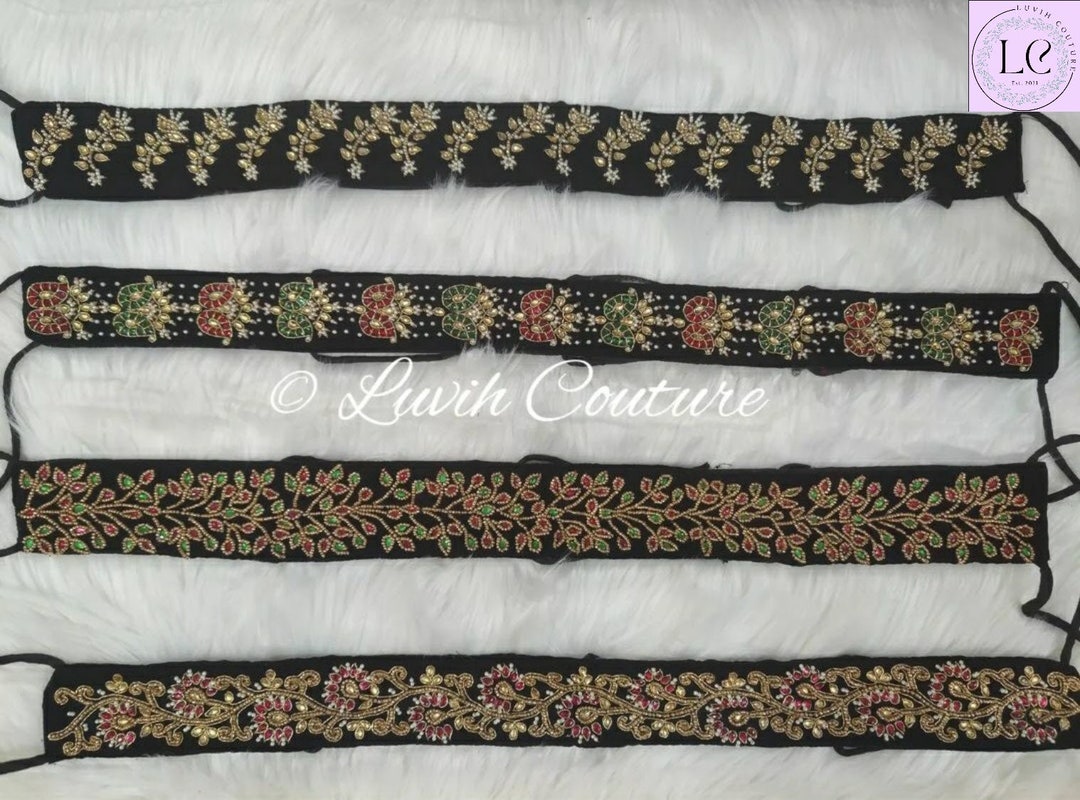 Maggam Work Jada / Maggam Jada/ Raw Silk Jada/ Hair Accessories/wedding ...