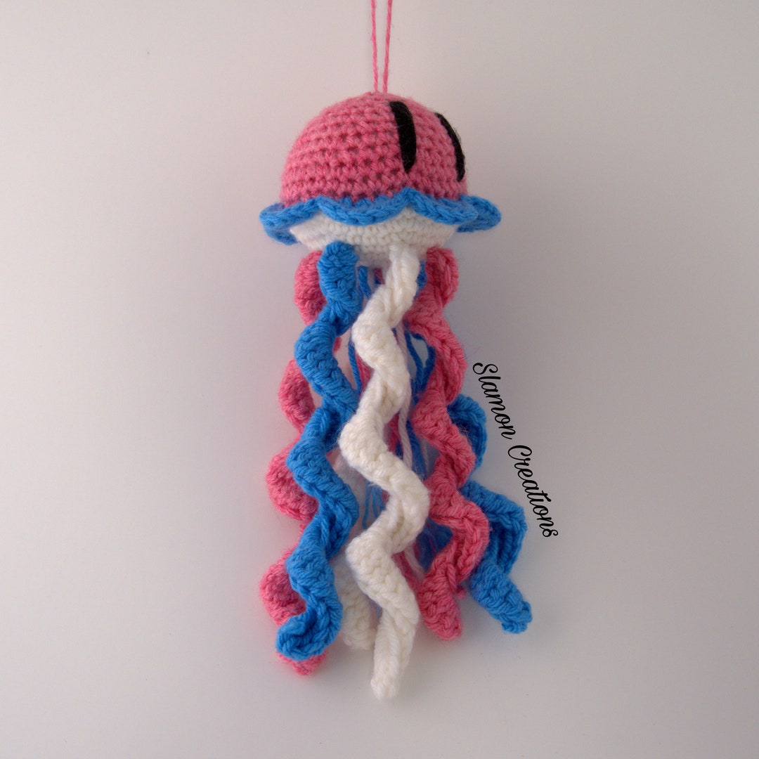 Crochet Jellyfish Plush - Trans Pride Colors - Etsy
