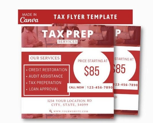 Tax Preparer Flyer Template, Tax Preparation Accounting Flyers ...