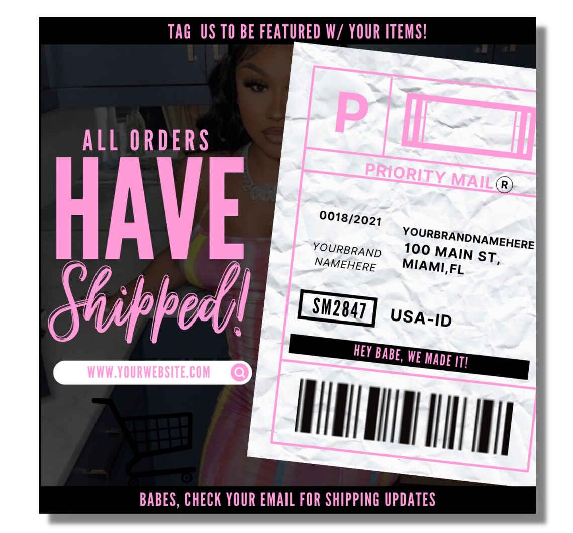DIY Orders Have Shipped Flyer Design Template Canva Flyer - Etsy