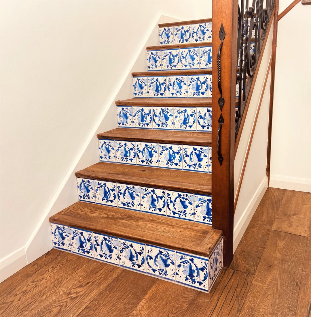 Decorative Ceramic Tiles for Stair Raisers - Painted by Hand in Italy ...