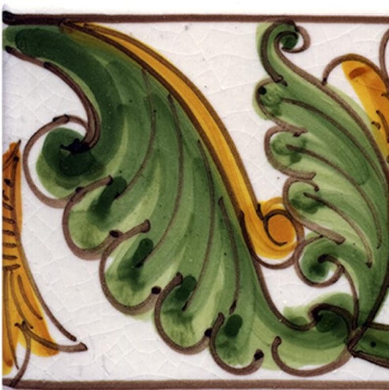 Decorative Ceramic Tiles for Stair Raisers - Painted by Hand in Italy ...