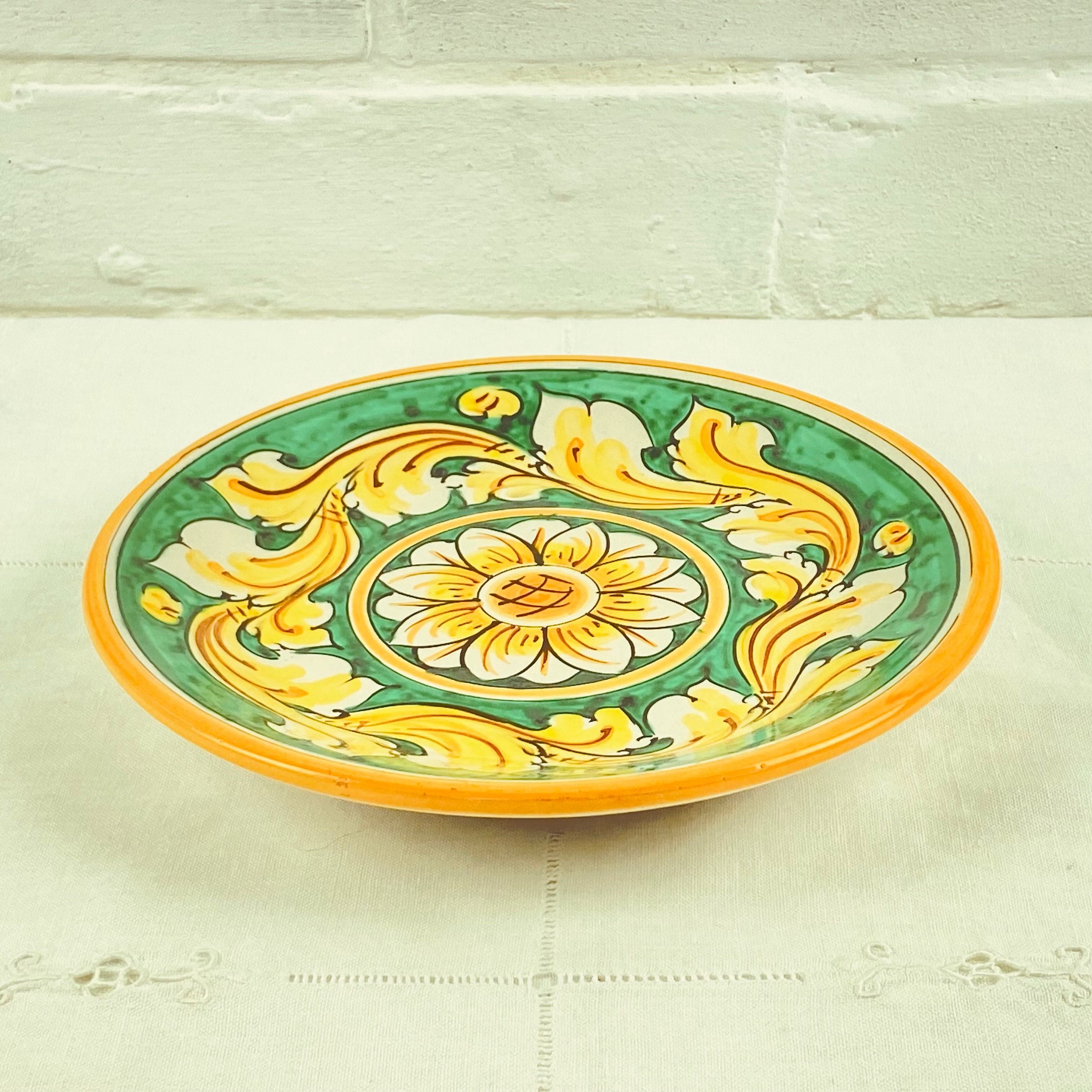 Decorative Round Plate Handmade in Italy Painted by Hand - Etsy UK