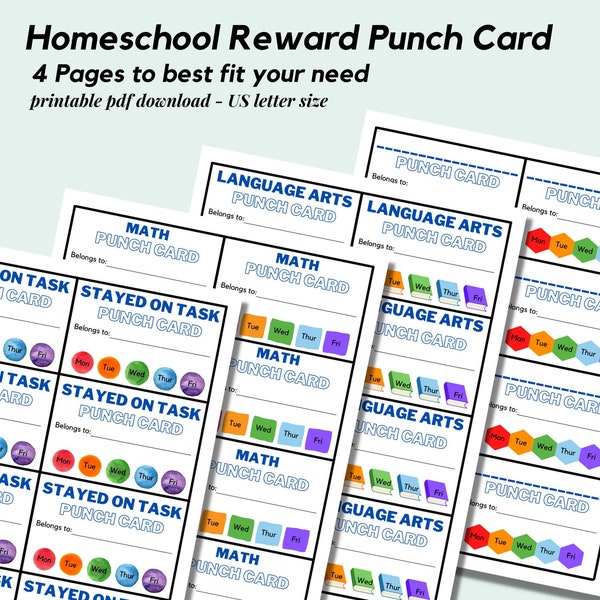 Punch Cards Reward System - Etsy