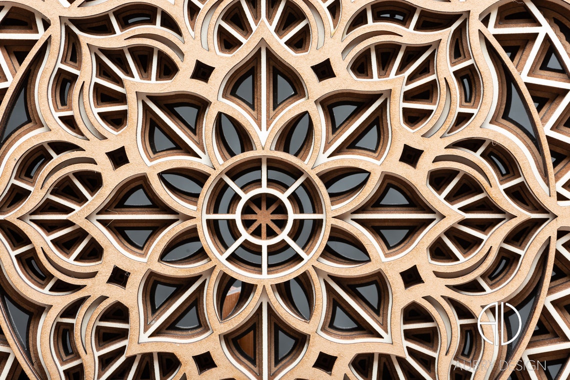 3D Wooden Mandala to Hang, This 3D Sculpture is Composed of Several ...