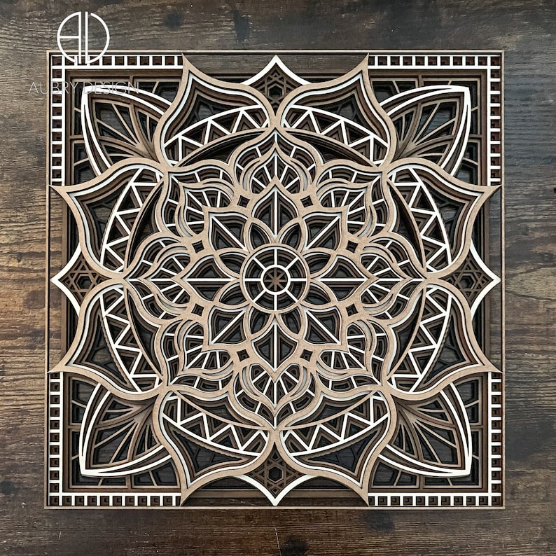 3D Wooden Mandala to Hang, This 3D Sculpture is Composed of Several ...