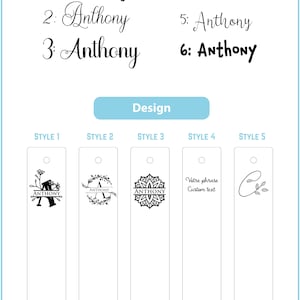 Bookmark different Models in Four Customizable Wood Species - Etsy