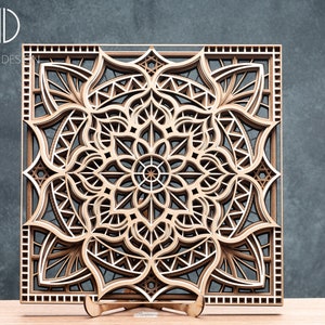 3D Wooden Mandala to Hang, This 3D Sculpture is Composed of Several ...
