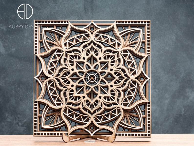 3D Wooden Mandala to Hang, This 3D Sculpture is Composed of Several ...