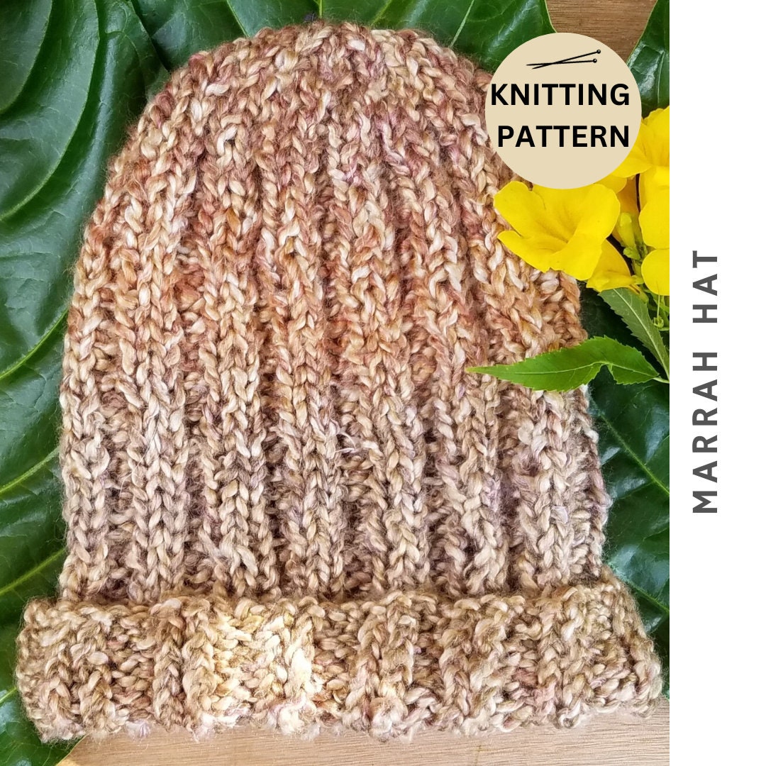 Marrah Hat - Knitting Pattern | Knitted Hat Pattern - Etsy