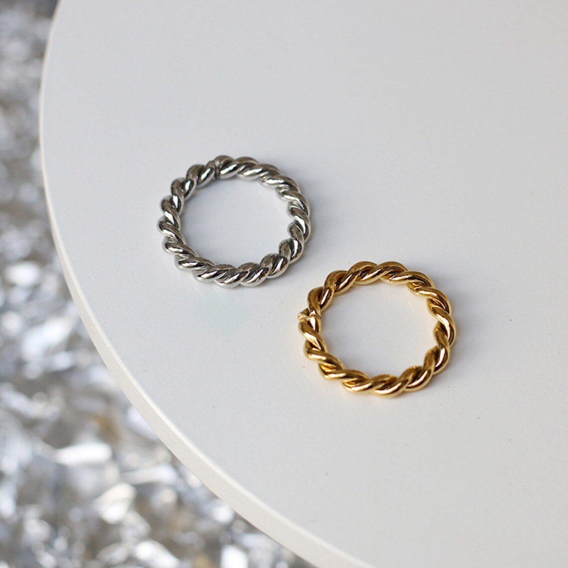 Gold Braided Rope Ring Twist Ring Twisted Rope Wedding Band | Etsy