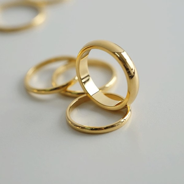 Simple Plain Ring - Etsy
