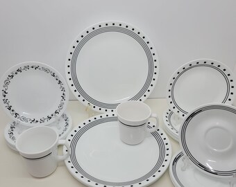 Black and White Corelle - Etsy