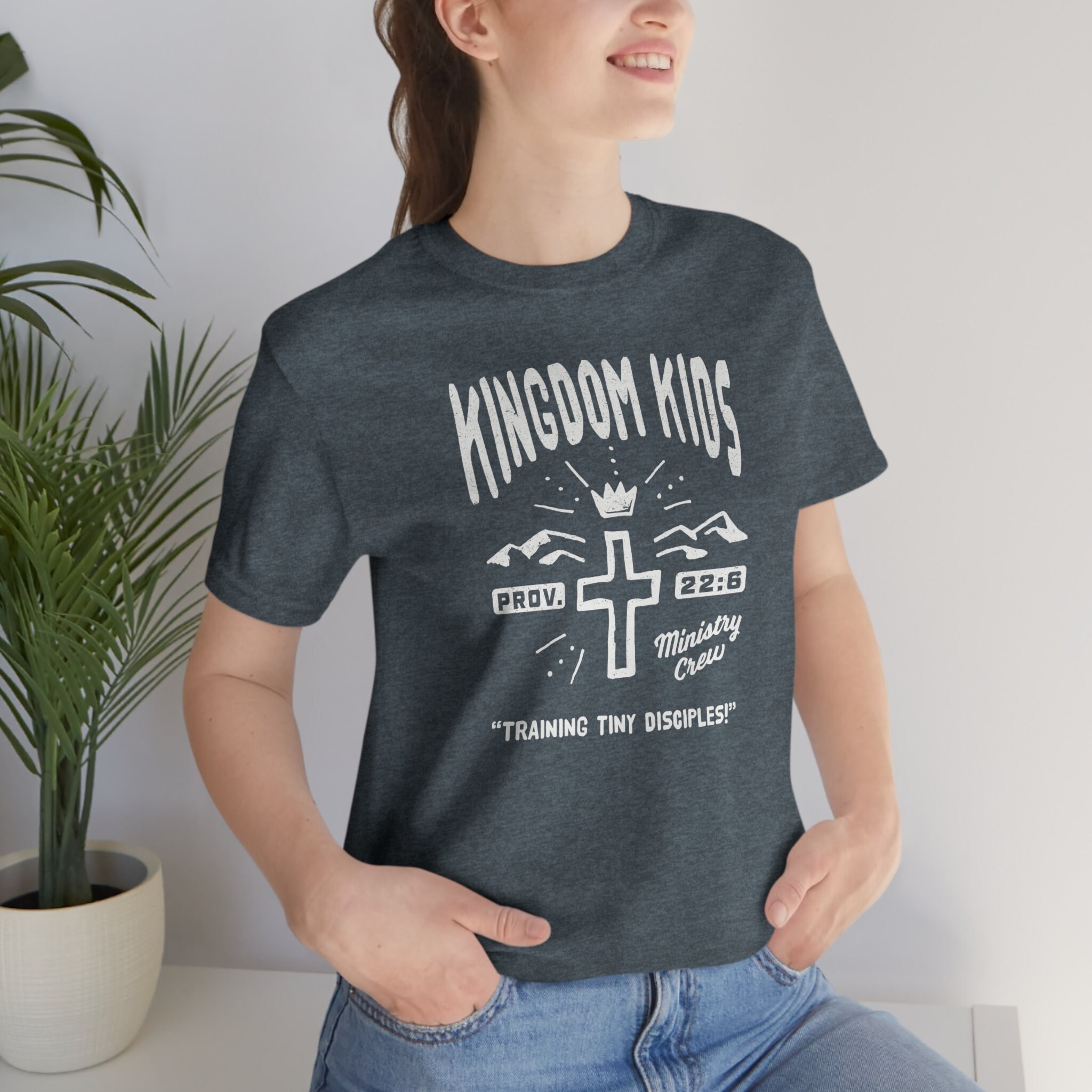 KINGDOM KIDS Children's Ministry Leader Volunteer Sunday School Shirt ...