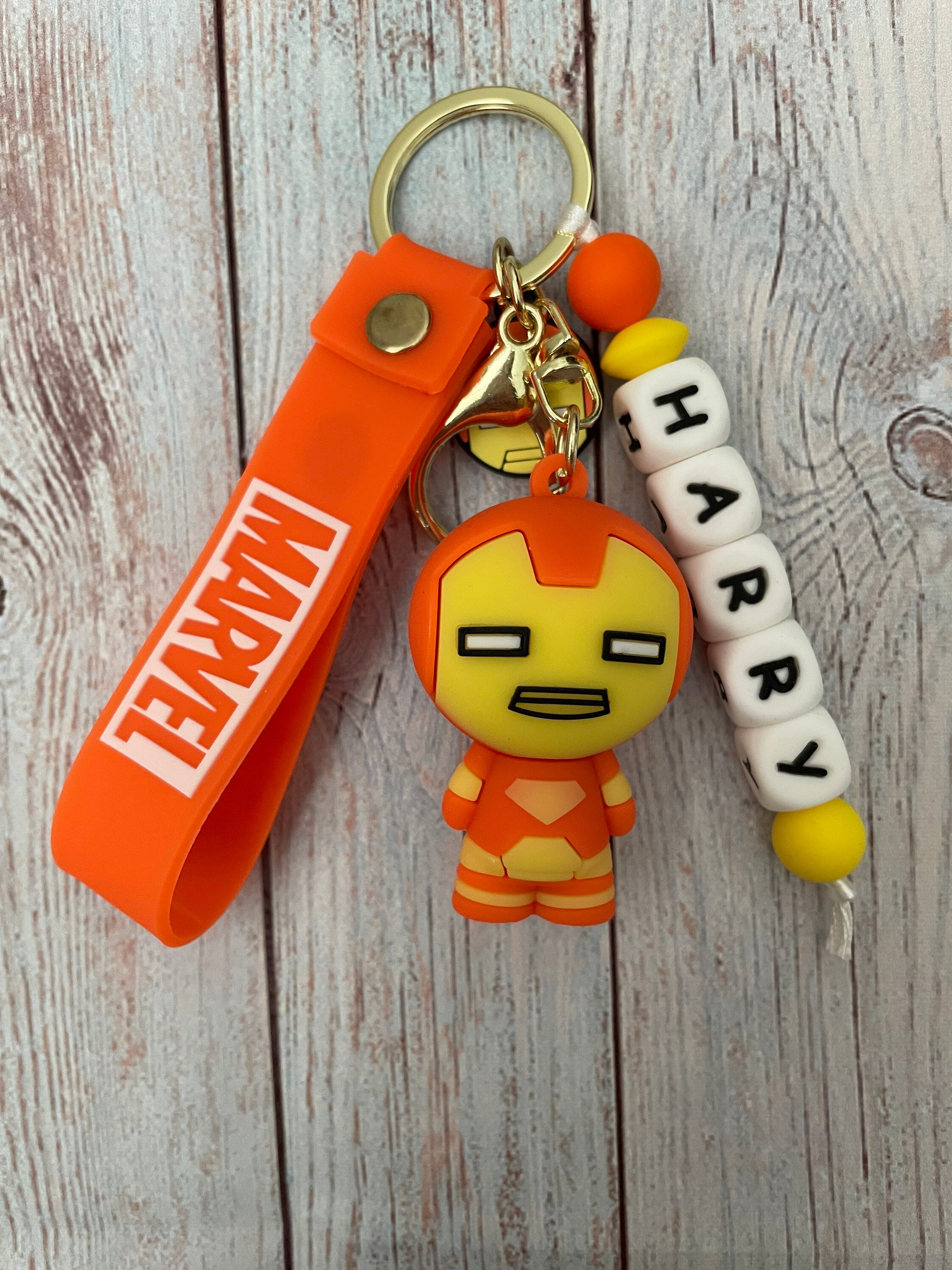 Personalise Marvel key chain | Etsy