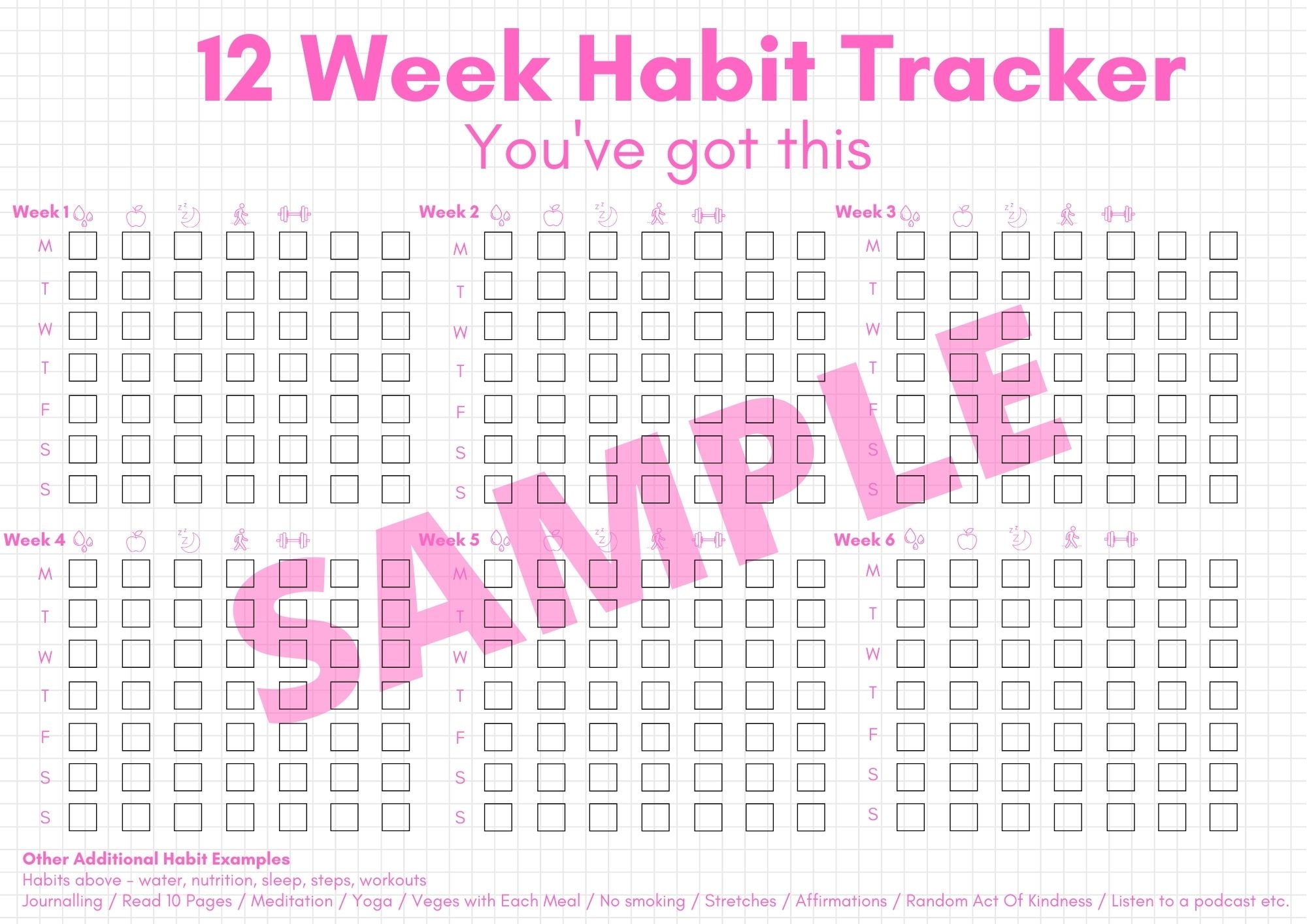 12 week weight loss tracker template - shortkool