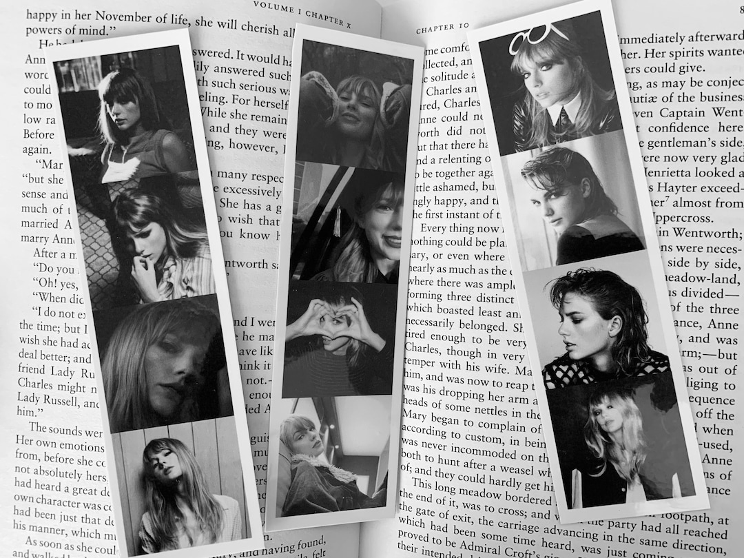 Taylor Swift Bookmarks (black & White) (laminated) - Etsy